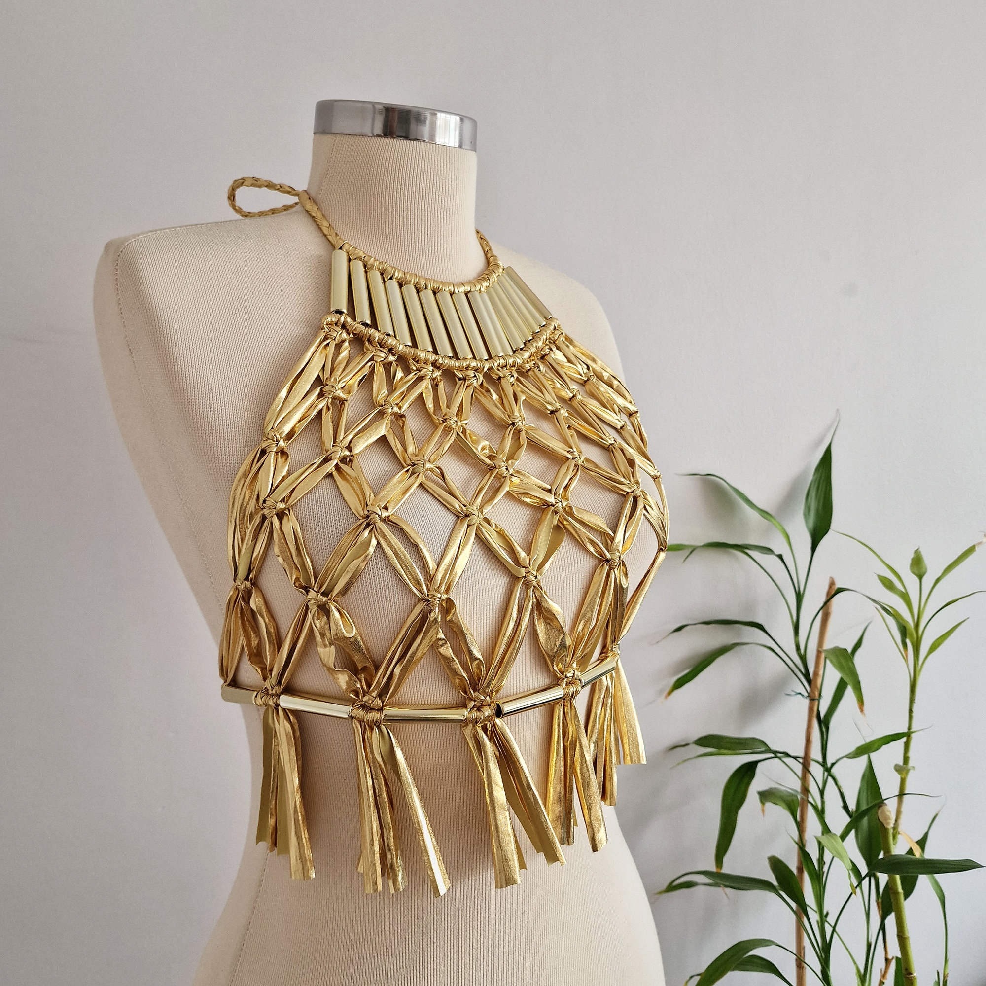 Lilith 2 Piece Macrame Set, Macrame Skirt,macrame Crop Top, Festival ...