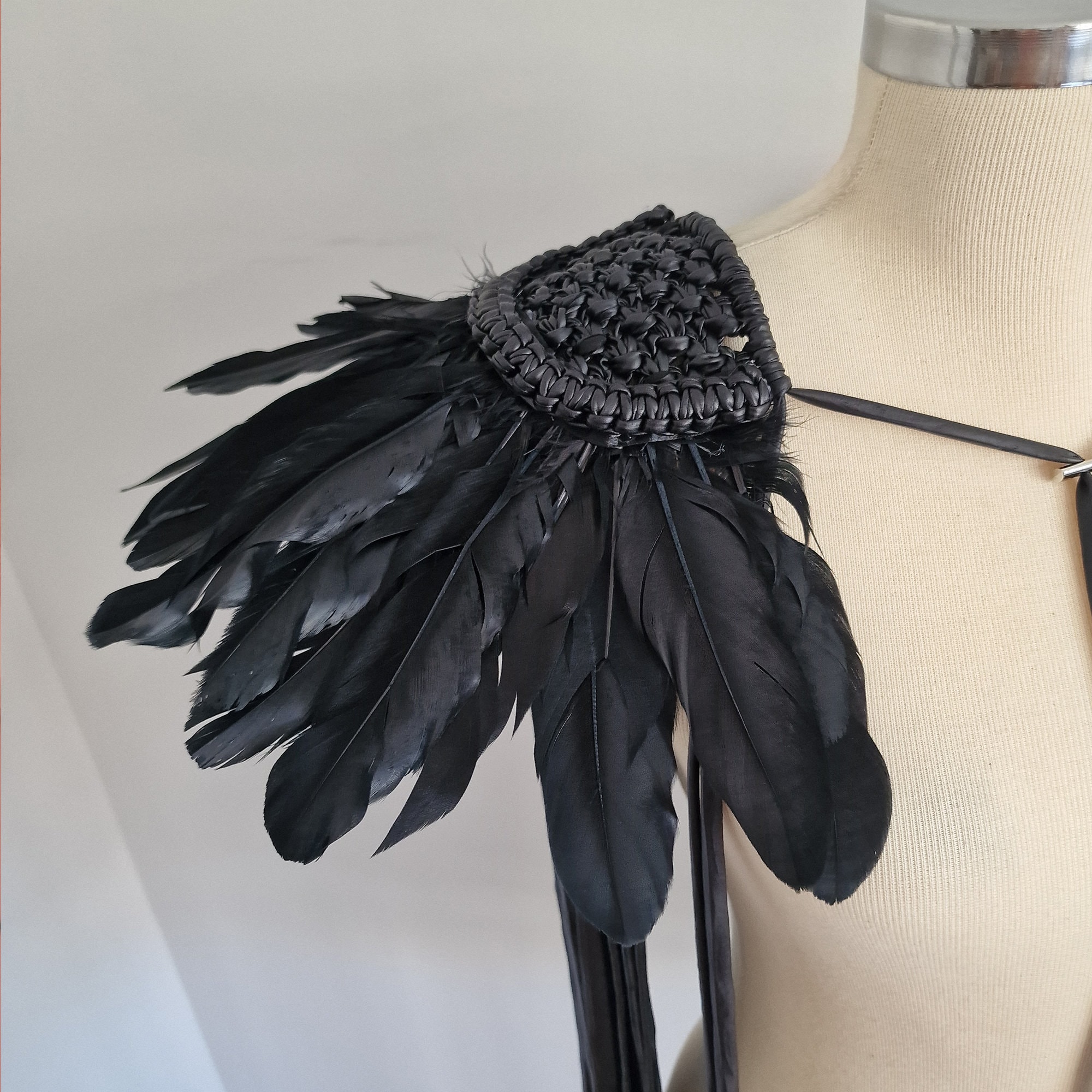 Fancy Macrame Shoulder Accessory With Feathers,epaulette Shoulder ...