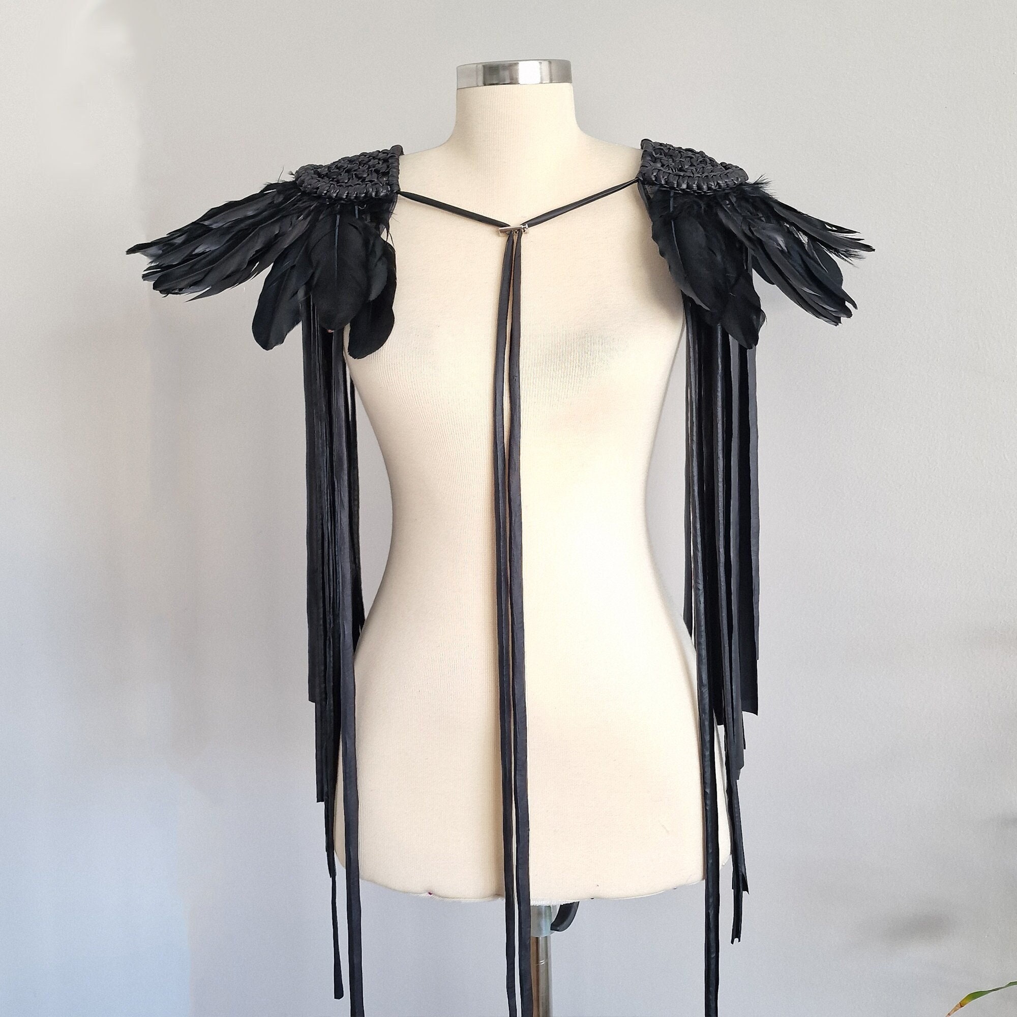 Fancy Macrame Shoulder Accessory With Feathers,epaulette Shoulder ...
