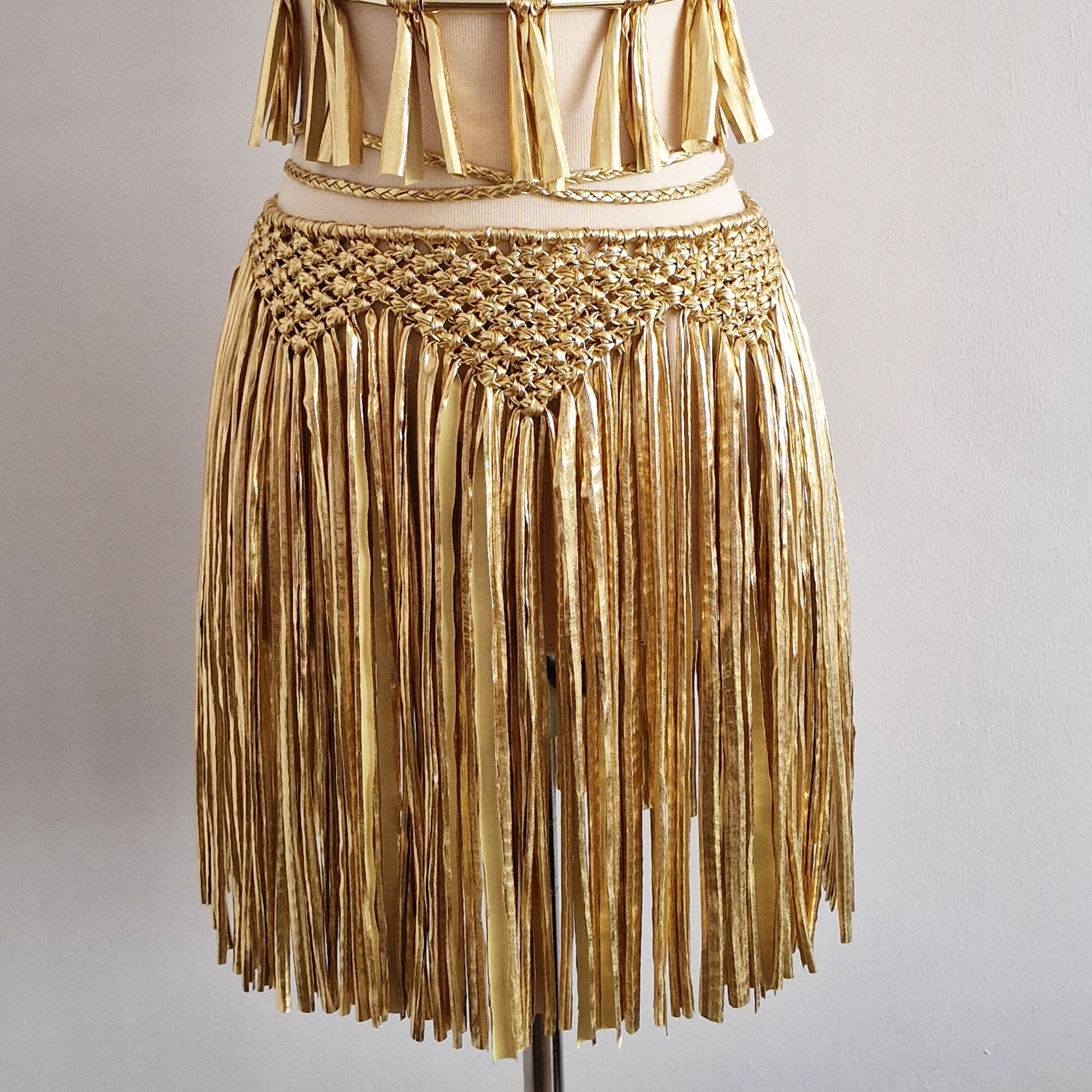 Lilith 2 Piece Macrame Set, Macrame Skirt,macrame Crop Top, Festival ...