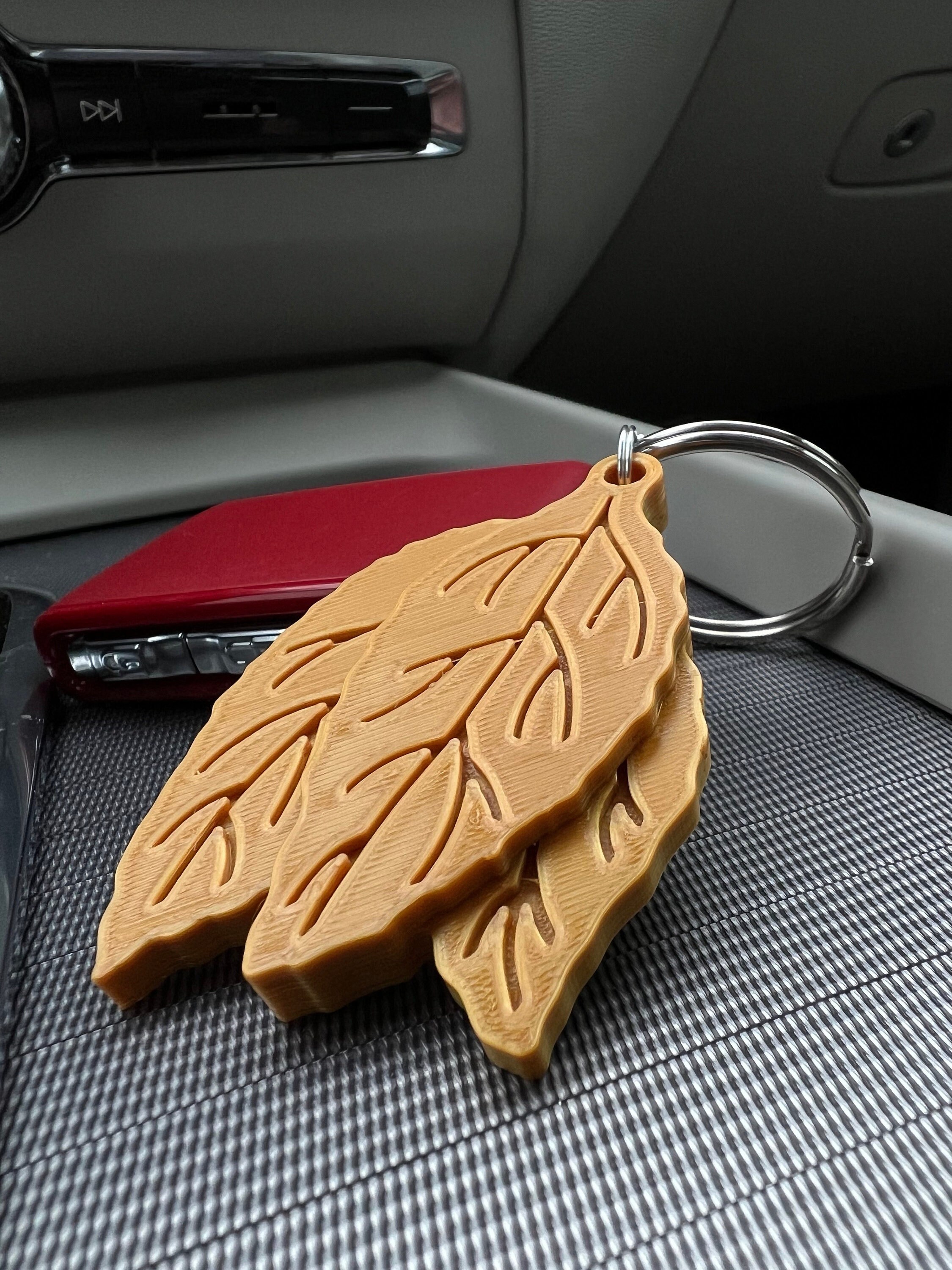 Gold Tobacco Leaf 3D Printed Keychain | Tobacco Heritage | Gold Leaves ...