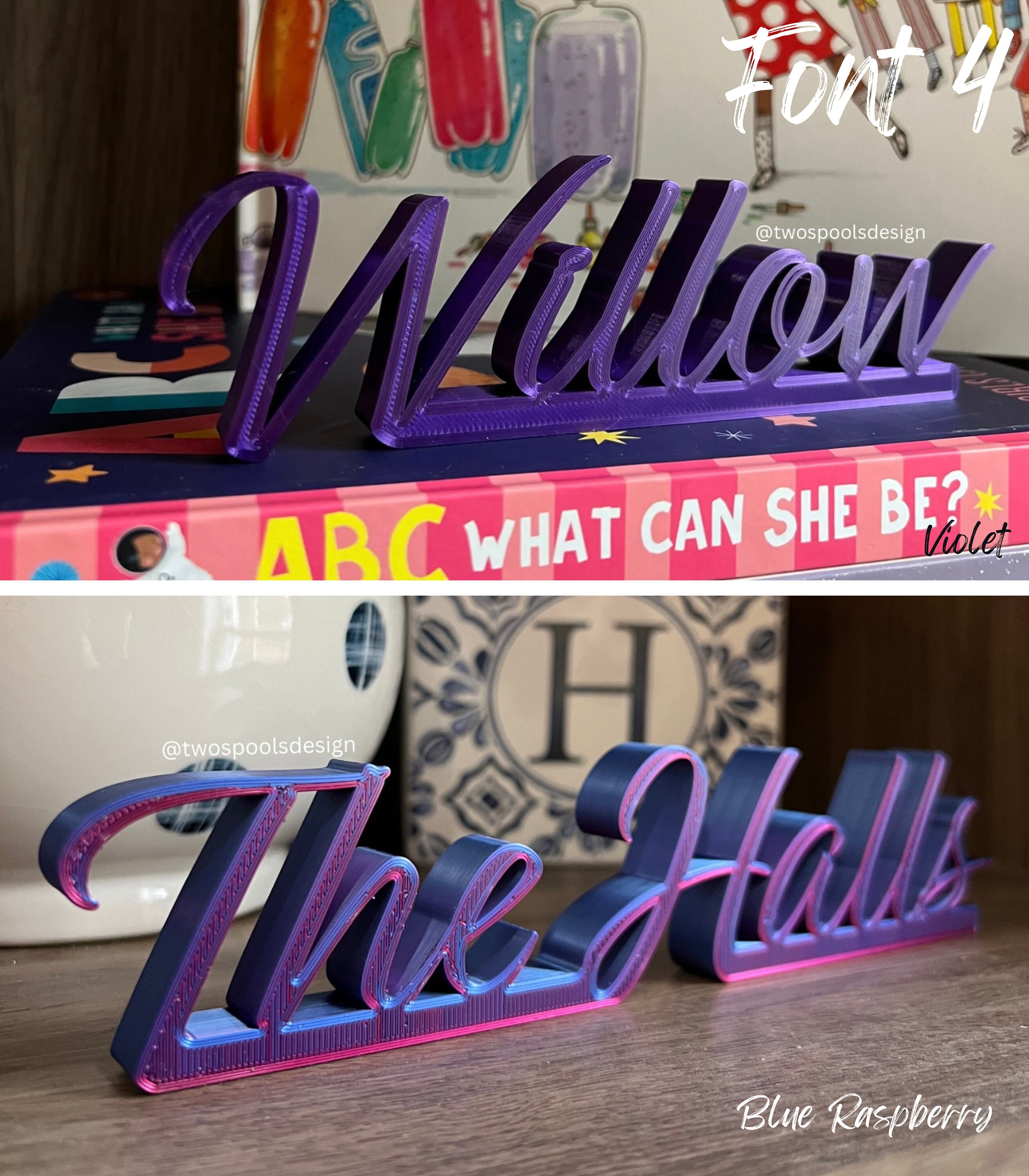 Personalized Name Signs 3D Printed Desk Sign Nursery Décor Table Top ...