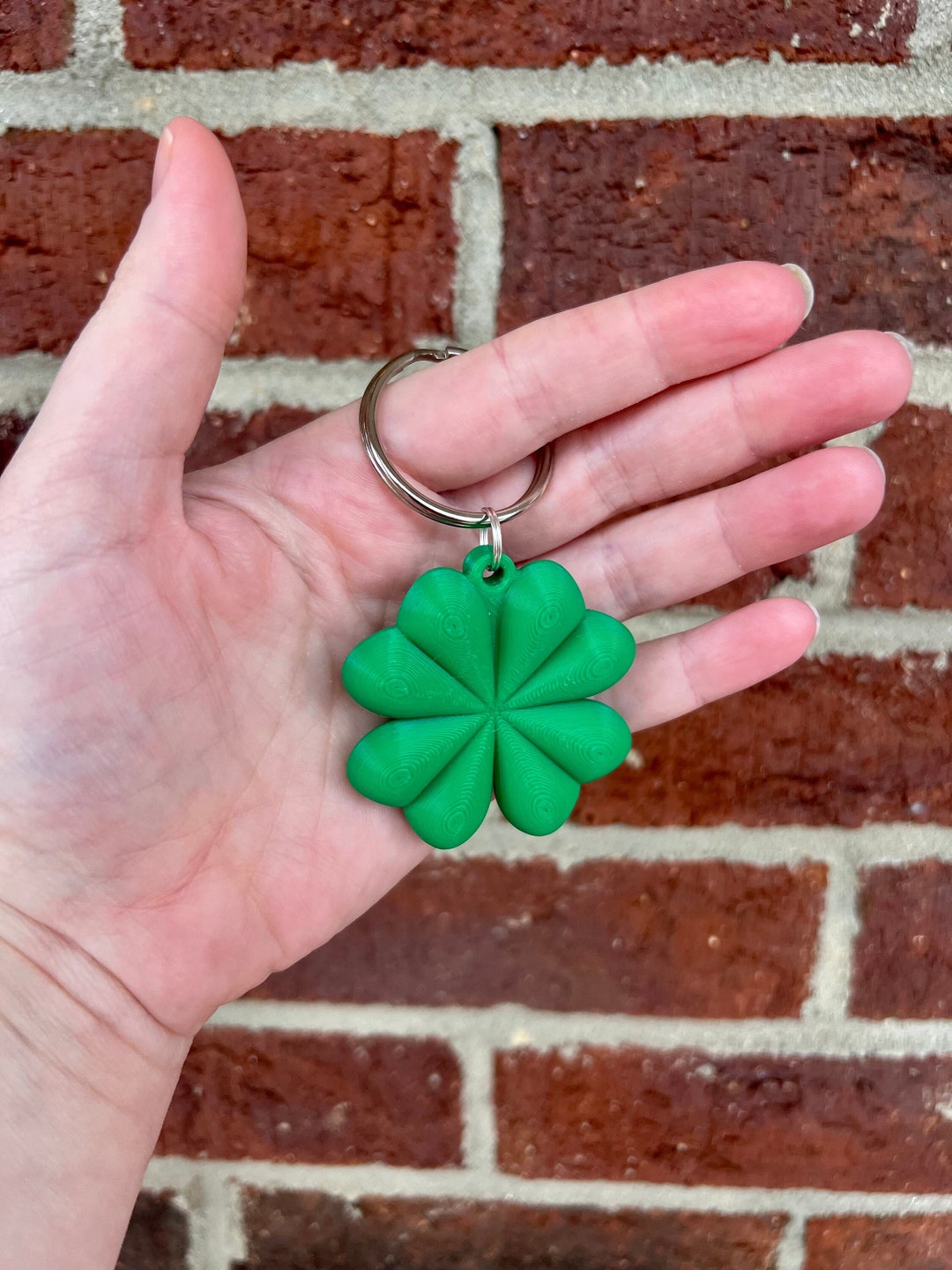 Four Leaf Clover Shamrock Keychain | 3D Printed Good Luck Charm - Etsy