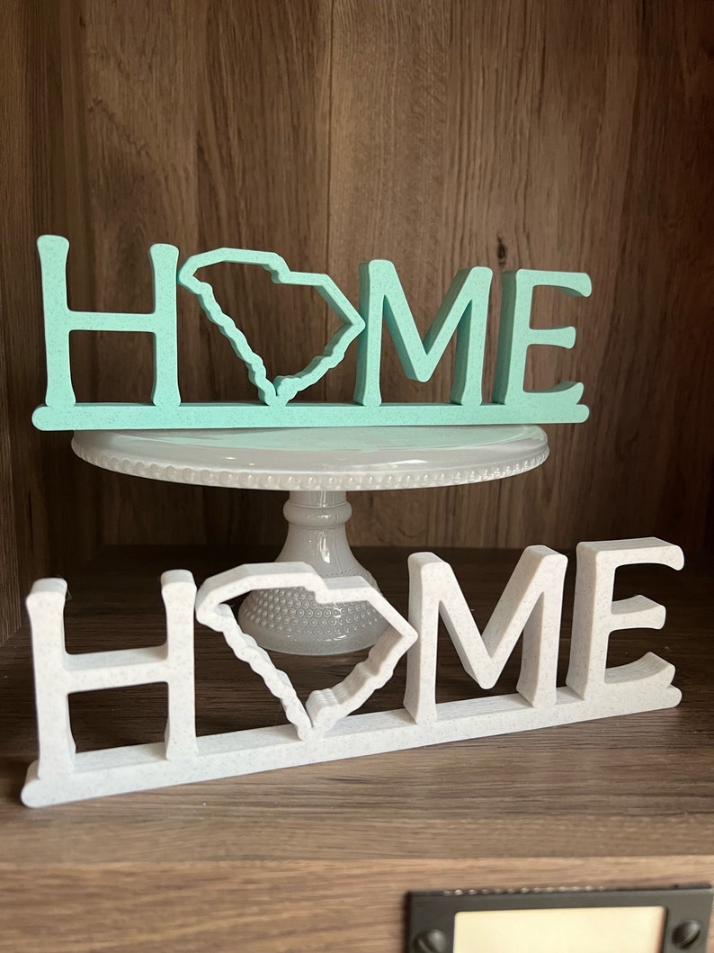 South Carolina HOME Tabletop Sign 3D Printed Home Decor - Etsy