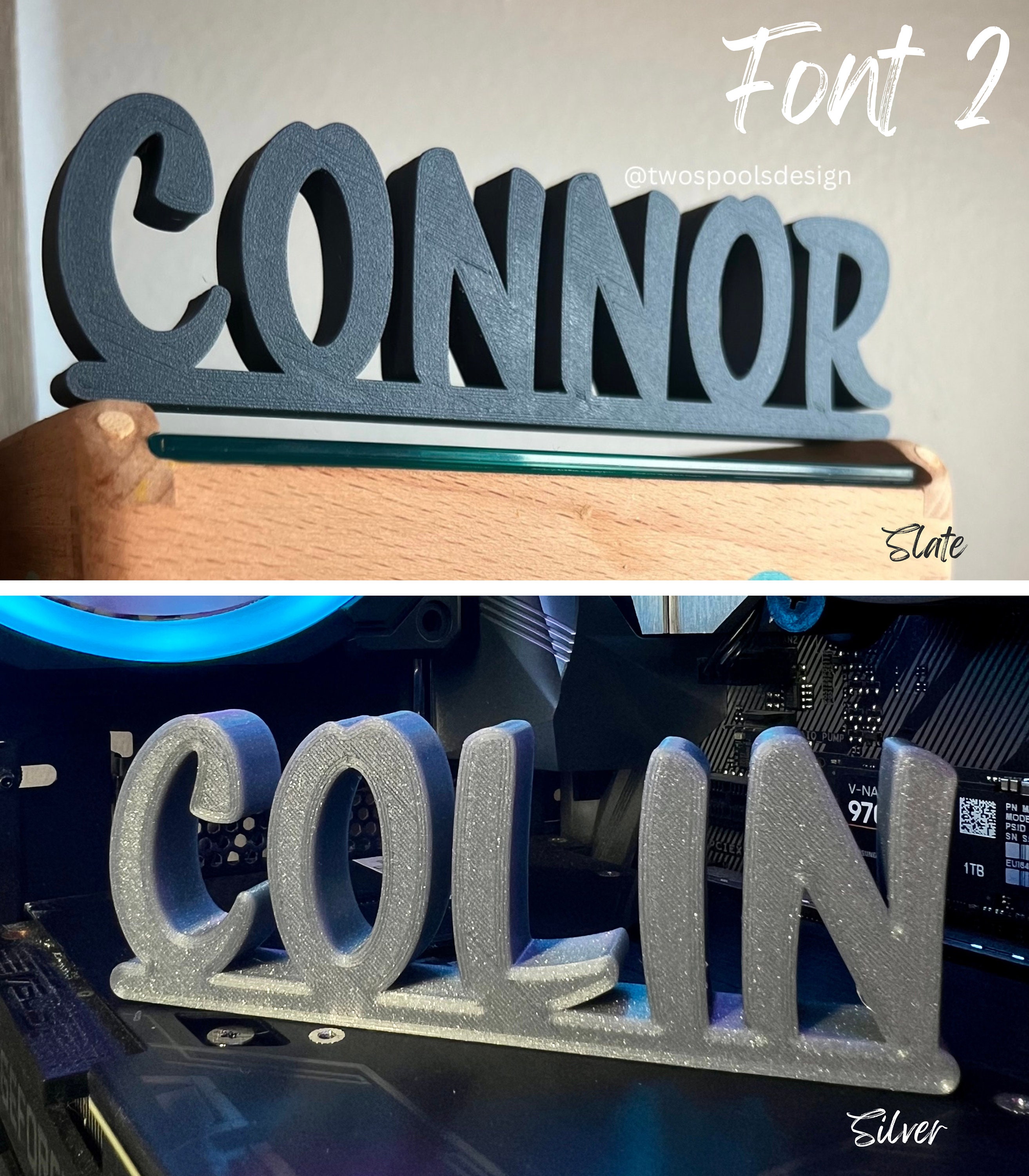 Personalized Name Signs 3D Printed Desk Sign Nursery Décor Table Top ...