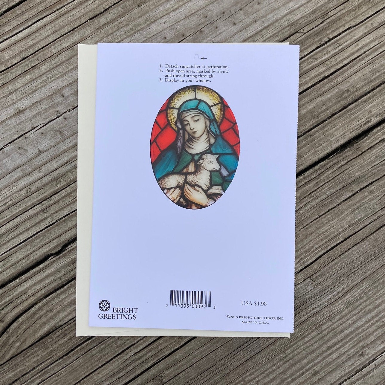 St. Agnes Suncatcher 5 X 7 Card Patron Saint of Young Girls - Etsy