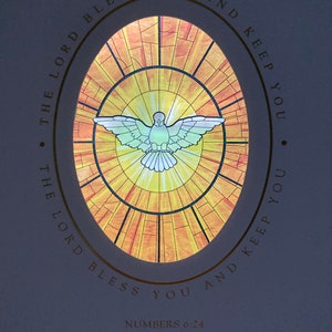 Confirmation Dove of the Holy Spirit Sun-catcher Greeting Card, Stained ...