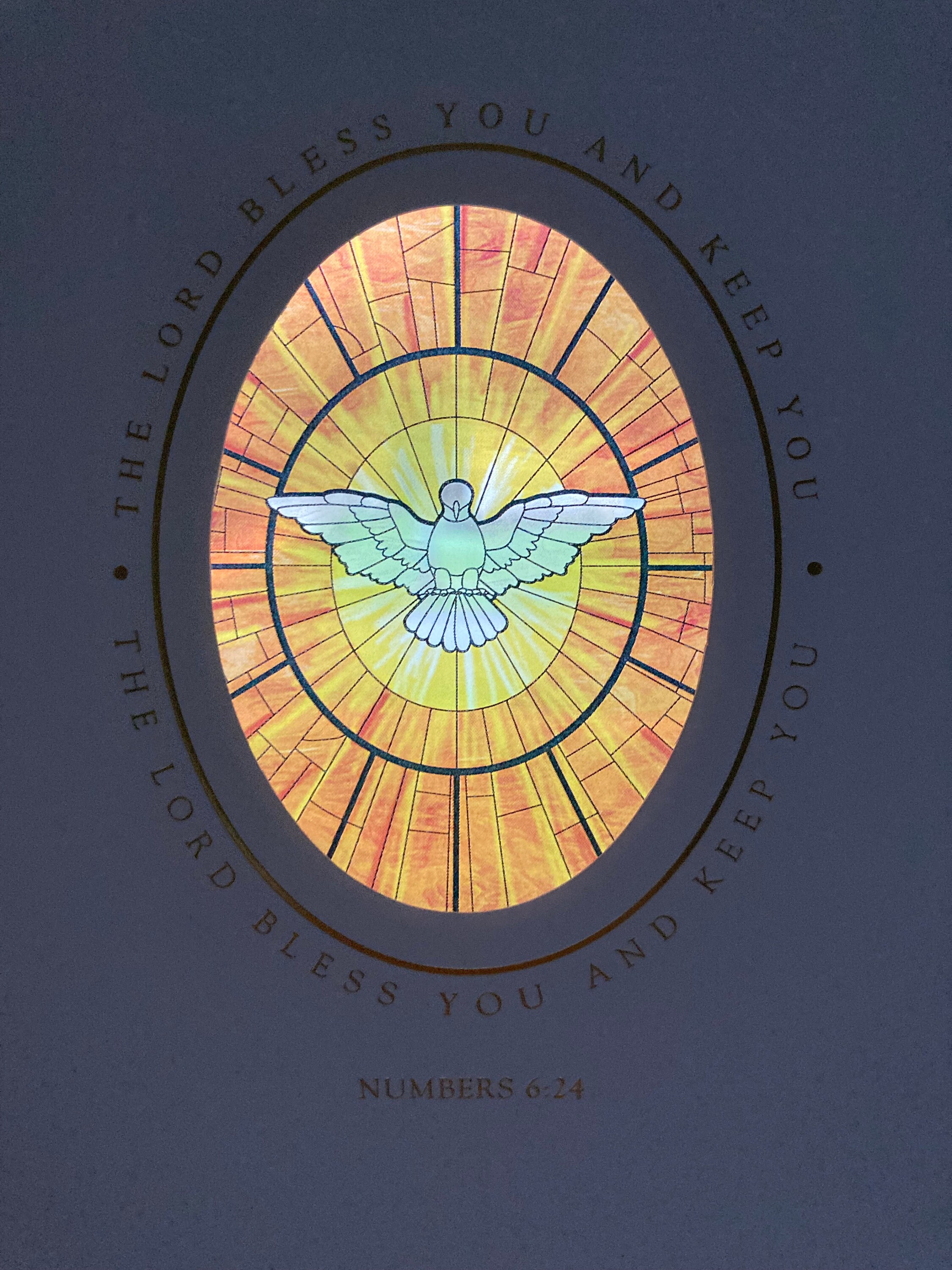Confirmation Dove of the Holy Spirit Sun-catcher Greeting Card, 5 X 7 ...