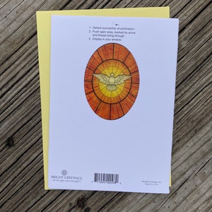Confirmation Dove of the Holy Spirit Sun-catcher Greeting Card, 5 X 7 ...