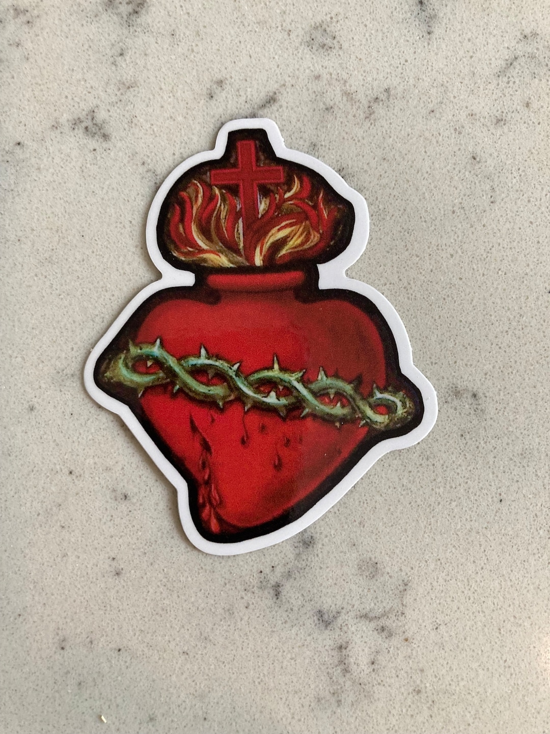 Sacred Heart of Jesus Catholic 3” Durable Vinyl Sticker - Etsy