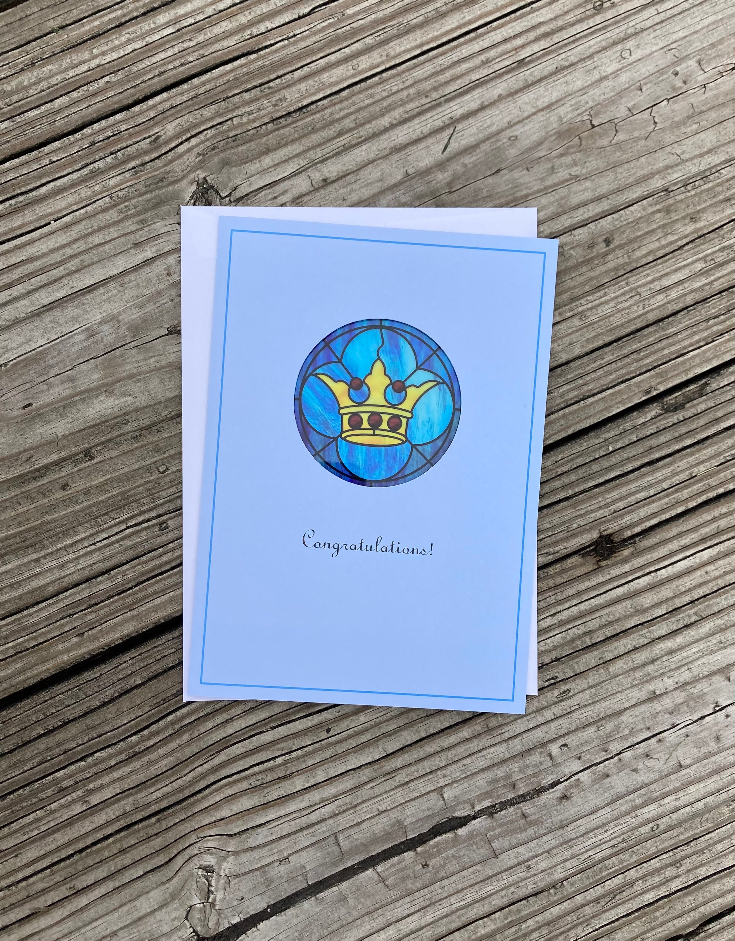 Congratulations Crown Sun-catcher Greeting Card Graduation Card - Etsy