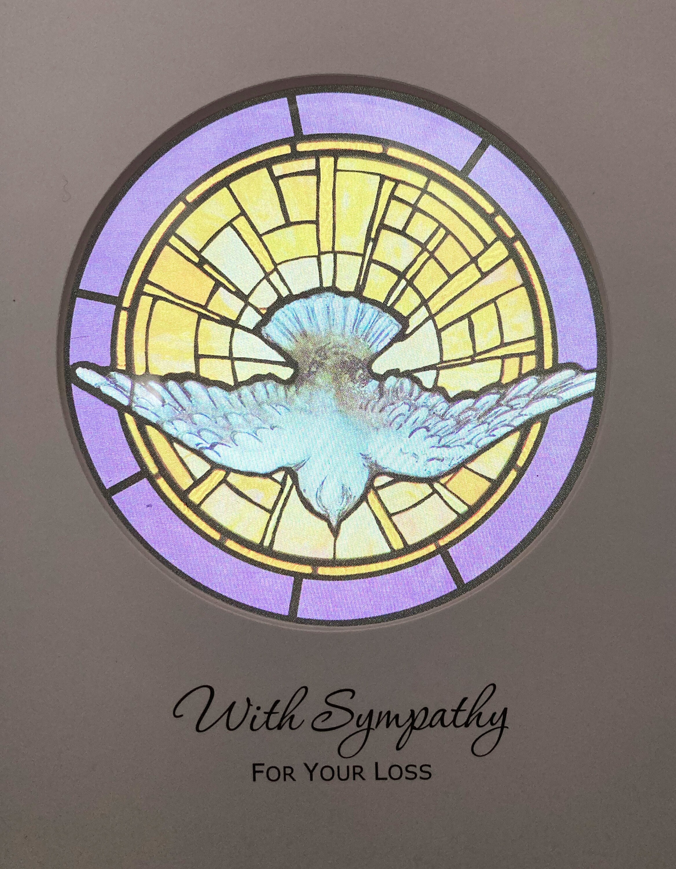 Sympathy Descent of the Holy Spirit Tiffany Stained Glass Sun-catcher ...
