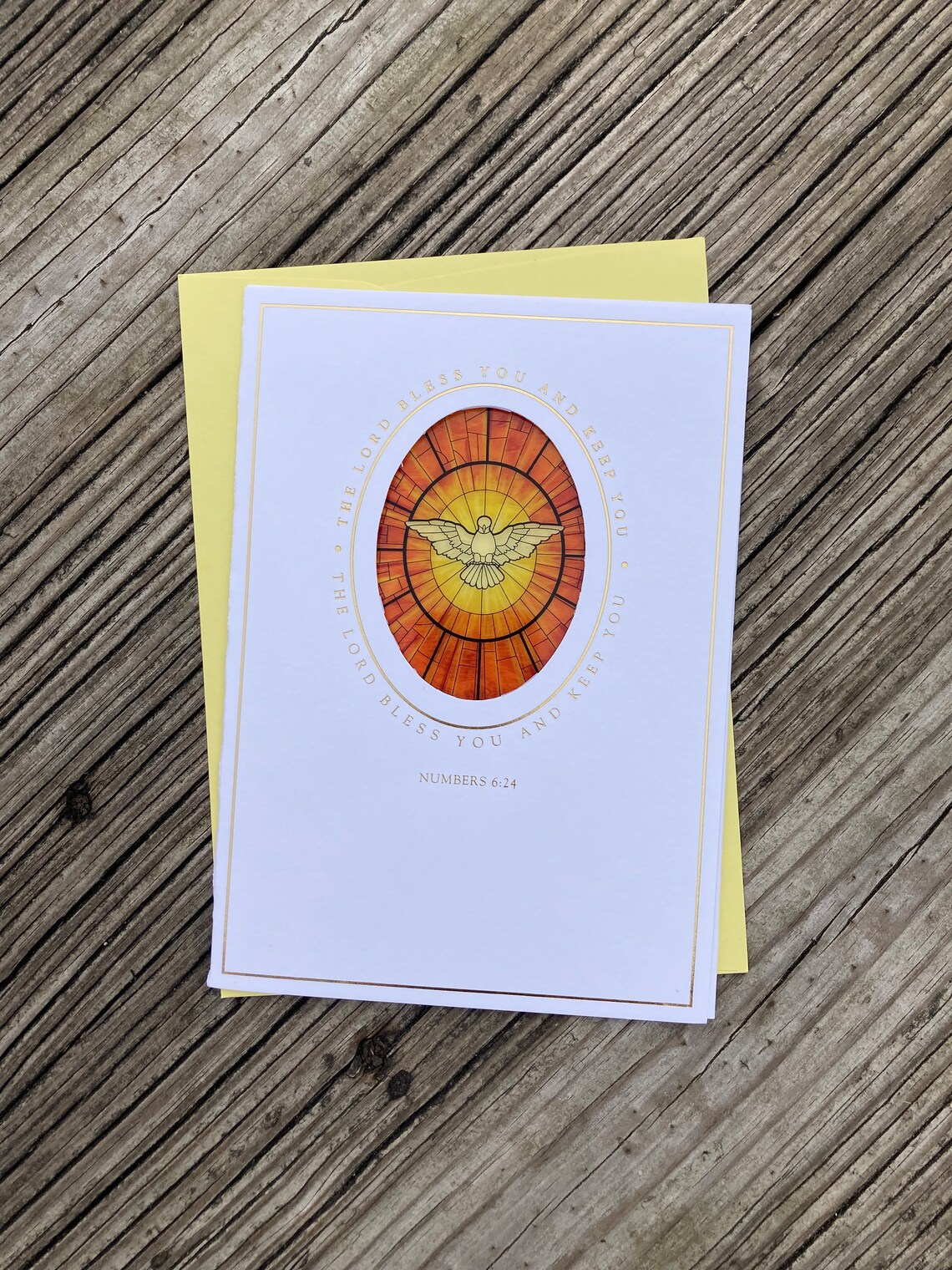 Confirmation Dove of the Holy Spirit Sun-catcher Greeting Card, 5 X 7 ...