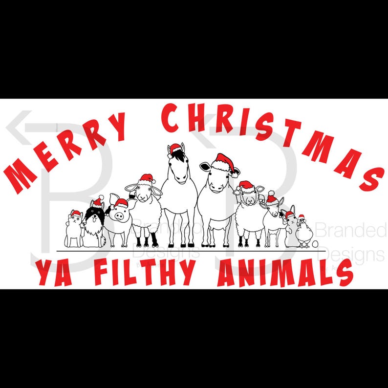 Merry Christmas Ya Filthy Animals - Etsy