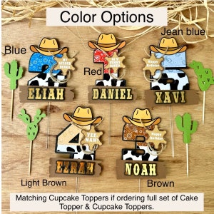Personalized Pink Cowgirl Cake Topper, Cow Print, Birthday Decorations ...