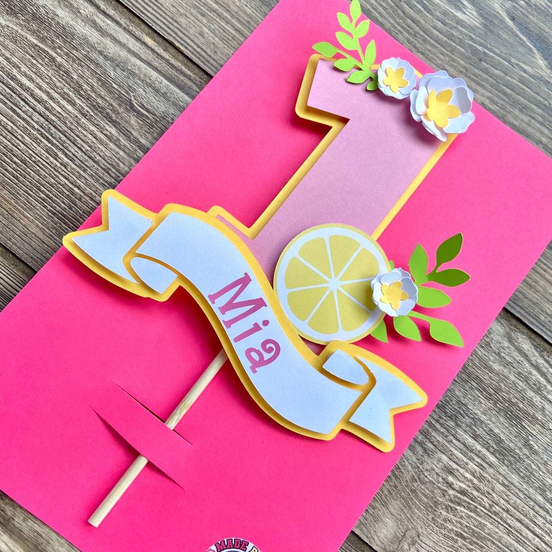 Personalized Lemon Cake Topper Smash Cake Topper Lemonade Cake Topper ...
