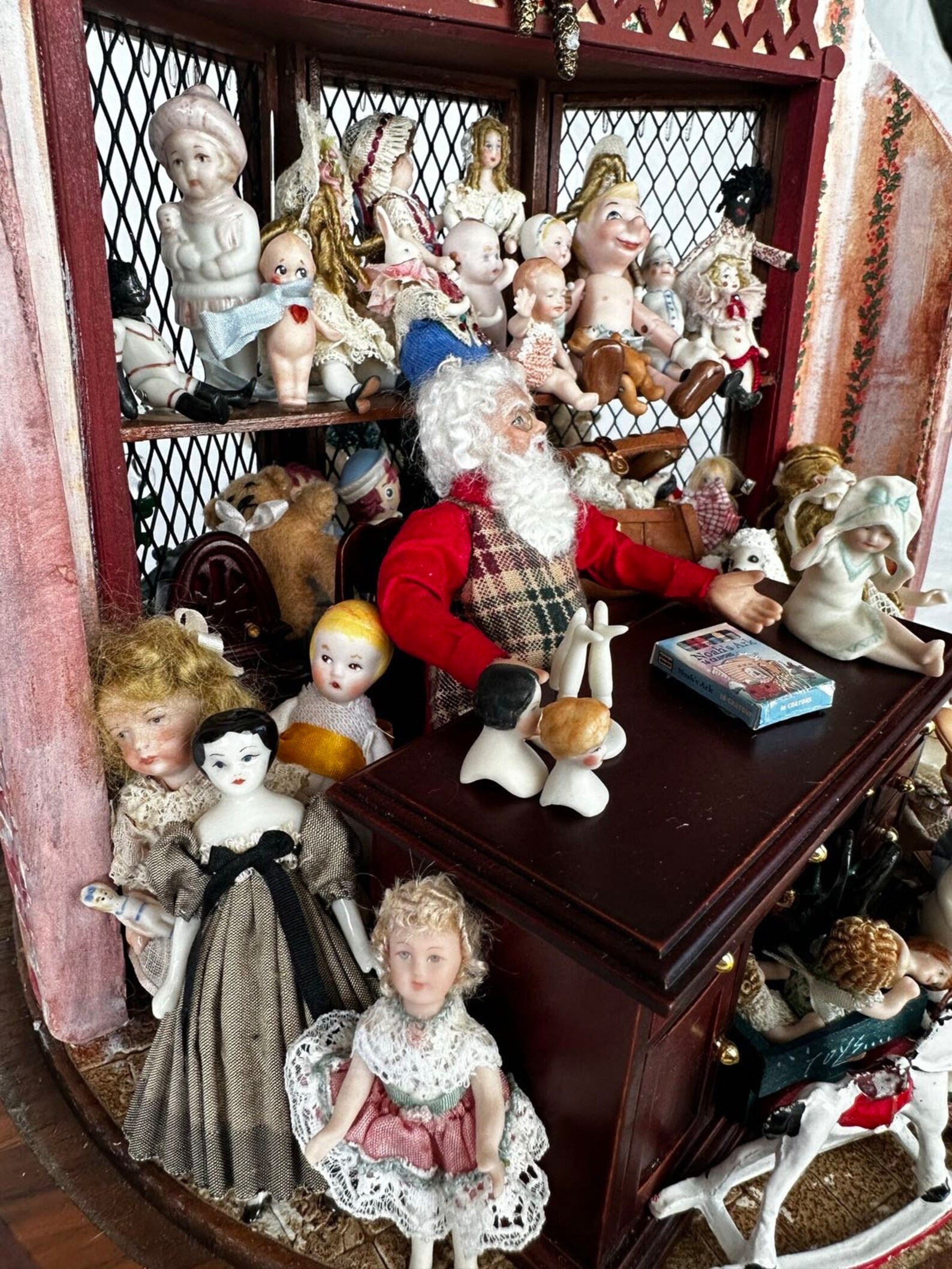 One of a Kind Santa's Workshop Porcelain Figures in - Etsy