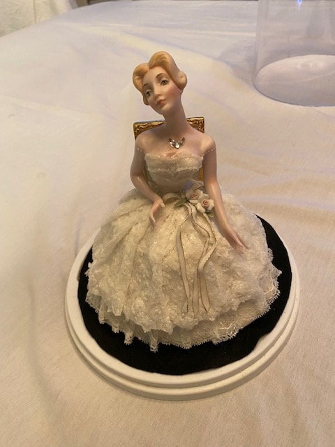 Hand Painted Porcelain Doll With Lace Draping - Etsy