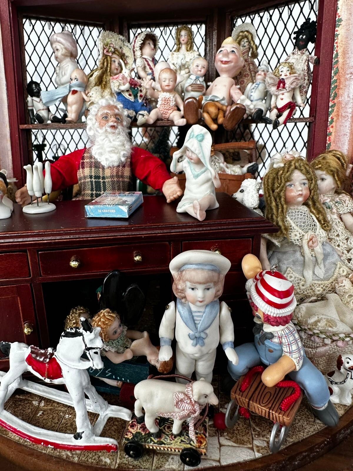 One of a Kind Santa's Workshop Porcelain Figures in - Etsy