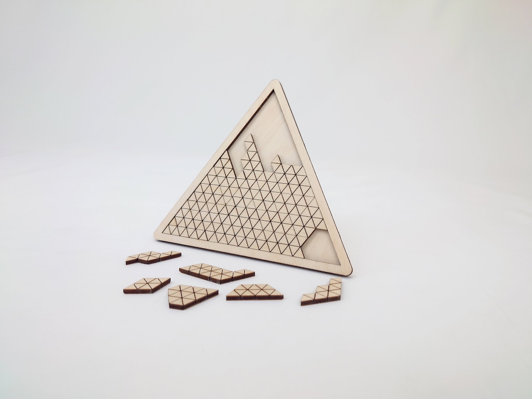 Triangle Brain Teaser Puzzle Game for Coffee Tables, Family Rooms, Gift for Him, Gift for Her ...