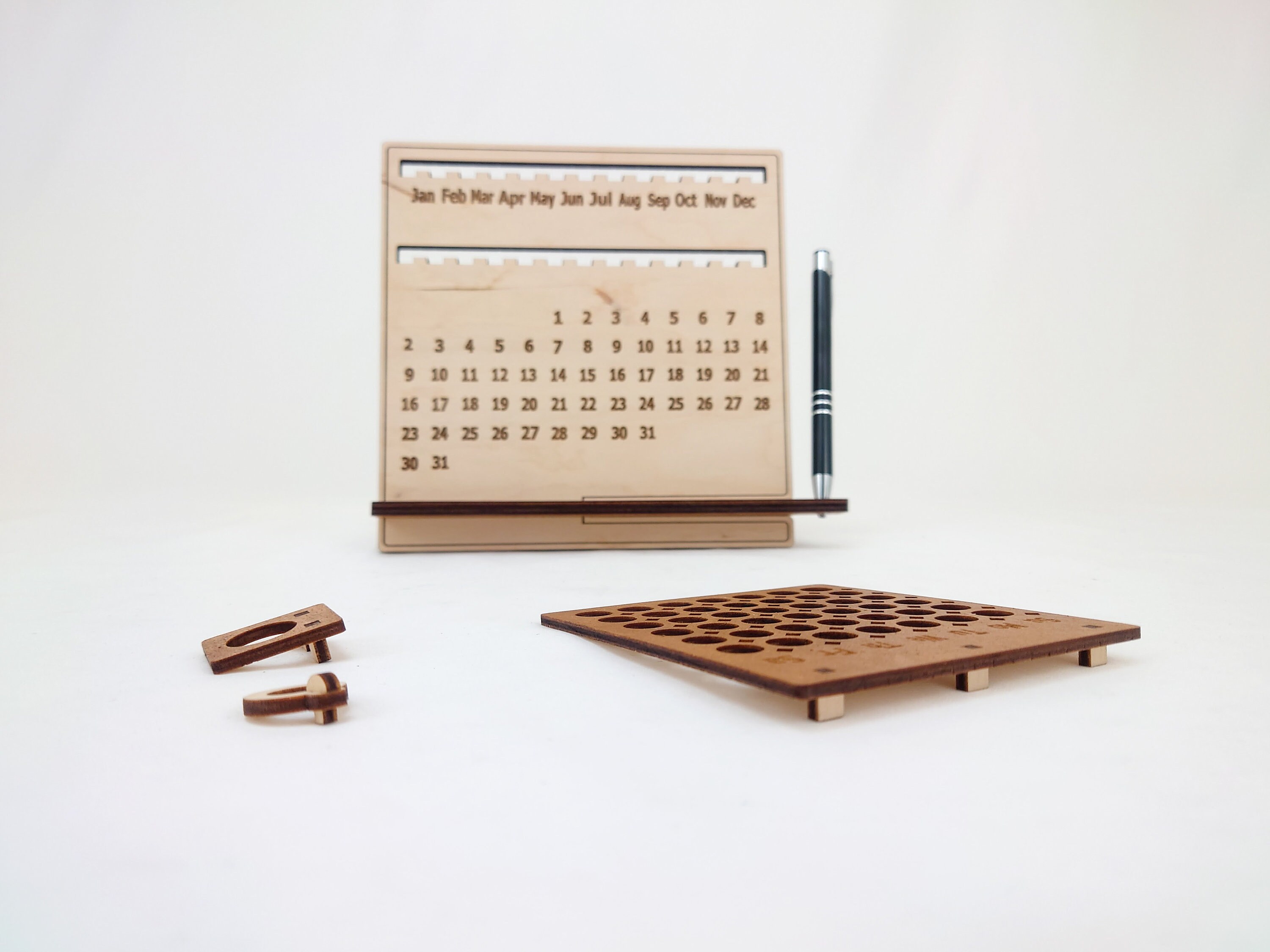 Desk Calendar Stand With Pen Gap - Etsy