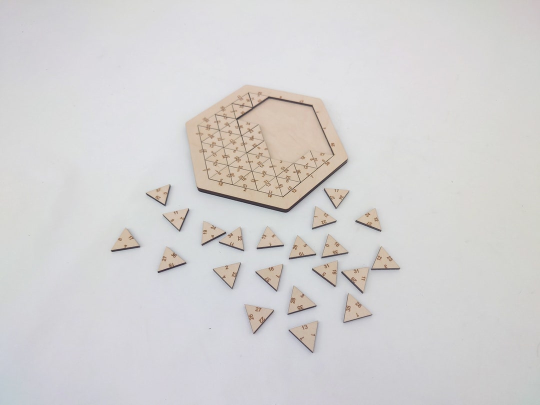 Number Triangle Puzzle /wooden Brainteaser for Adults and Teenagers - Etsy