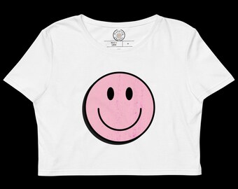 Smiley Face Crop Top - Etsy