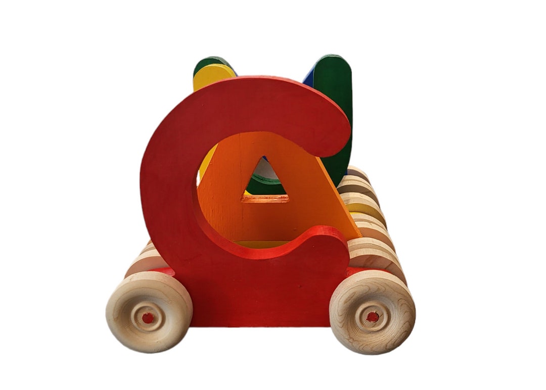 Wooden Toys,wooden Cars, Alphabet Letters, Alphabet Cars, Childrens ...