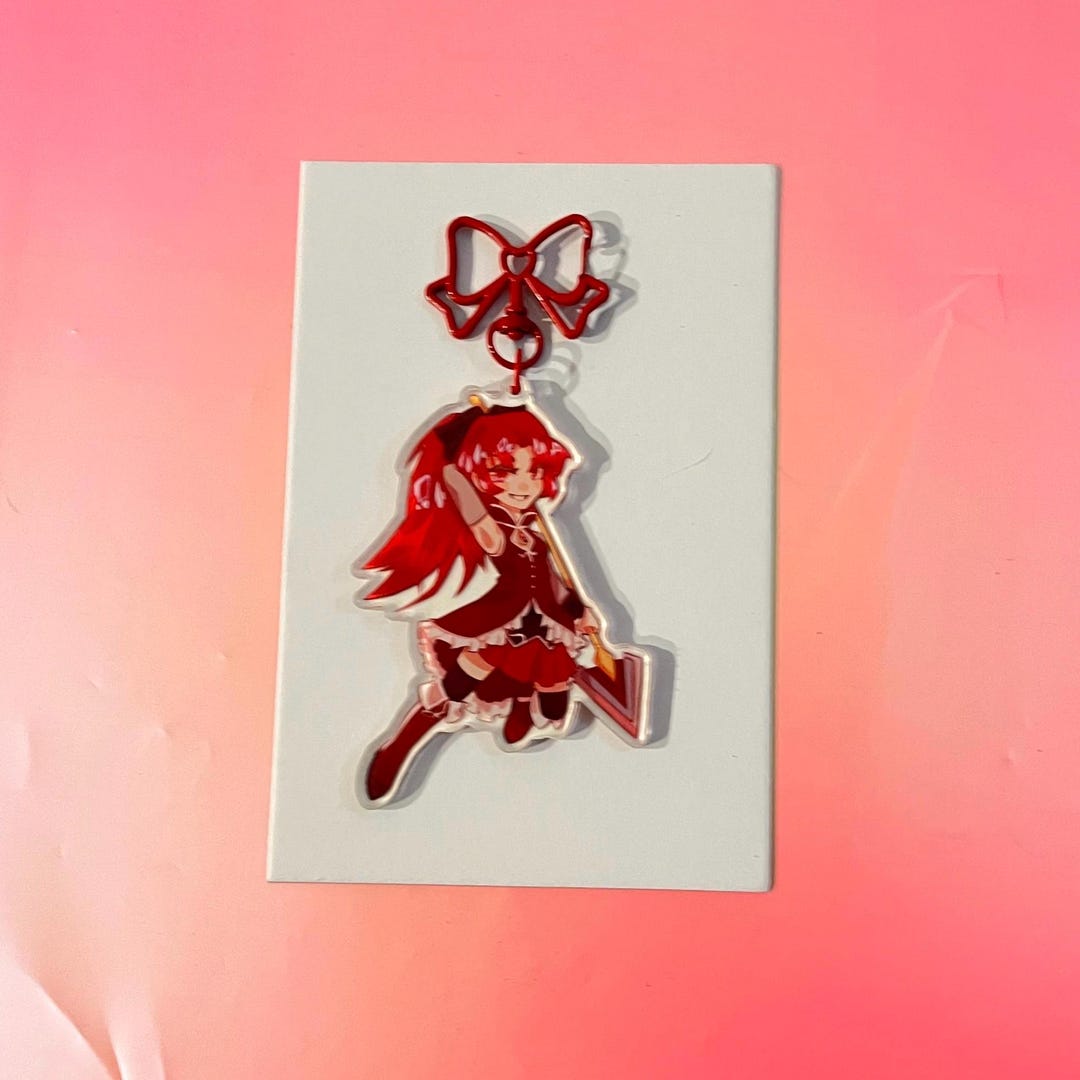Madoka Magica Keychains - Kyoko Sakura - Etsy