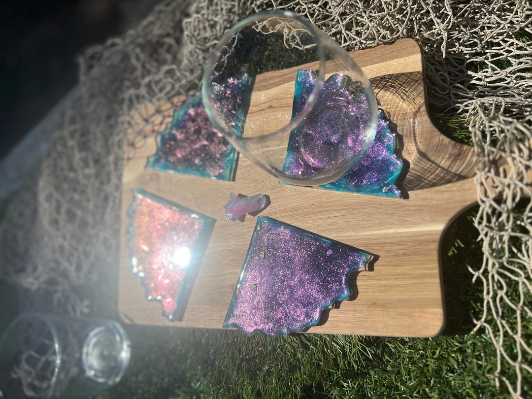 Rain Drop Resin Drink Coasters - Etsy