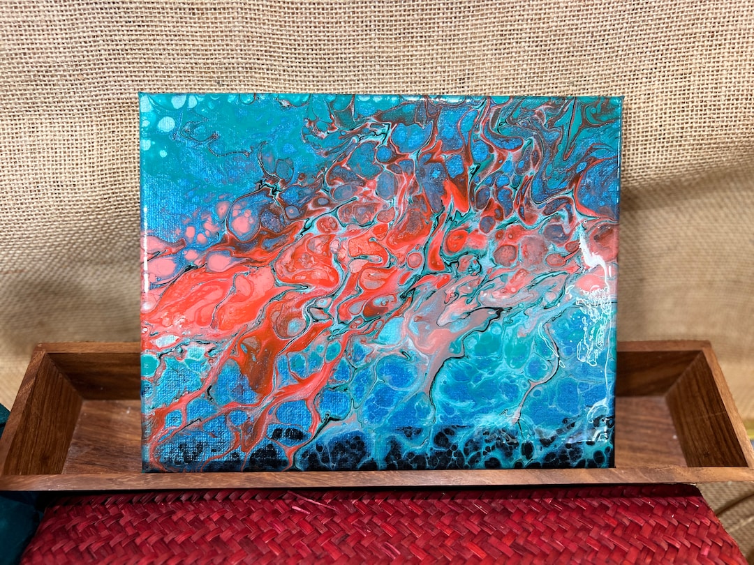 Acrylic Fluid Art Rainbow Boulder Cells - Etsy