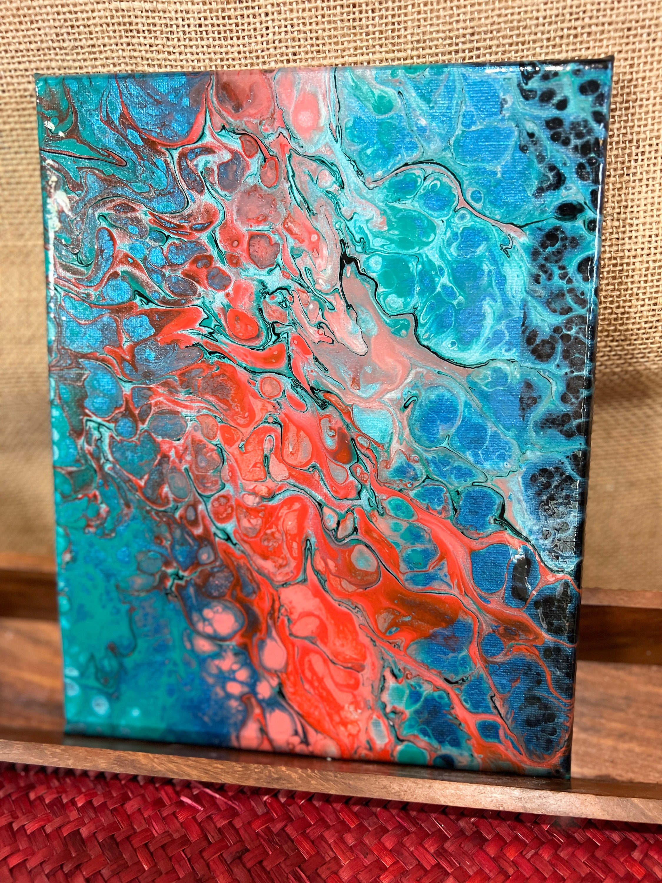 Acrylic Fluid Art Rainbow Boulder Cells - Etsy