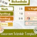 Classroom Schedule | Editable Retro Canva Template | Classroom ...