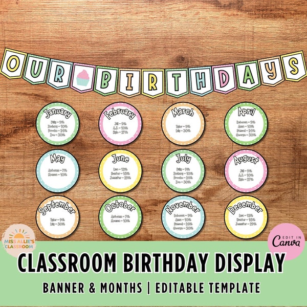 Classroom Birthday Chart - Etsy