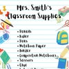 Editable School Supply List *digital Download* - Etsy