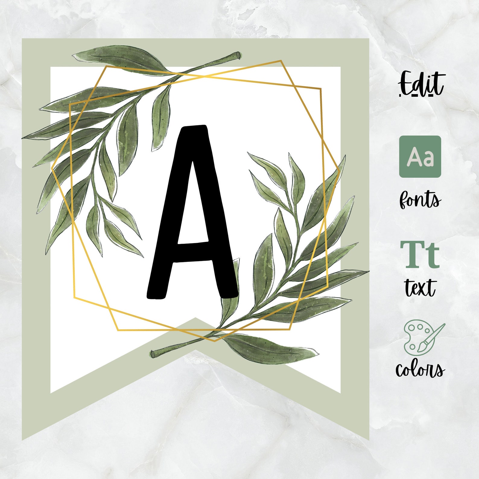 Eucalyptus Classroom Banner | Greenery Banner | Editable Banner ...