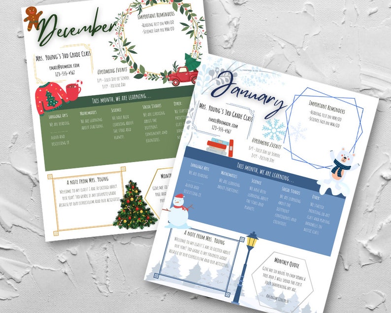 Classroom Newsletter Template | Themed Newsletters | Elementary School ...