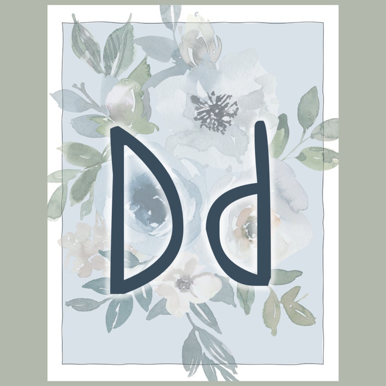 Classroom Alphabet Posters | Printable | Eucalyptus | Botanical ...