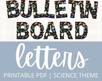Science Bulletin Board Letters - Etsy