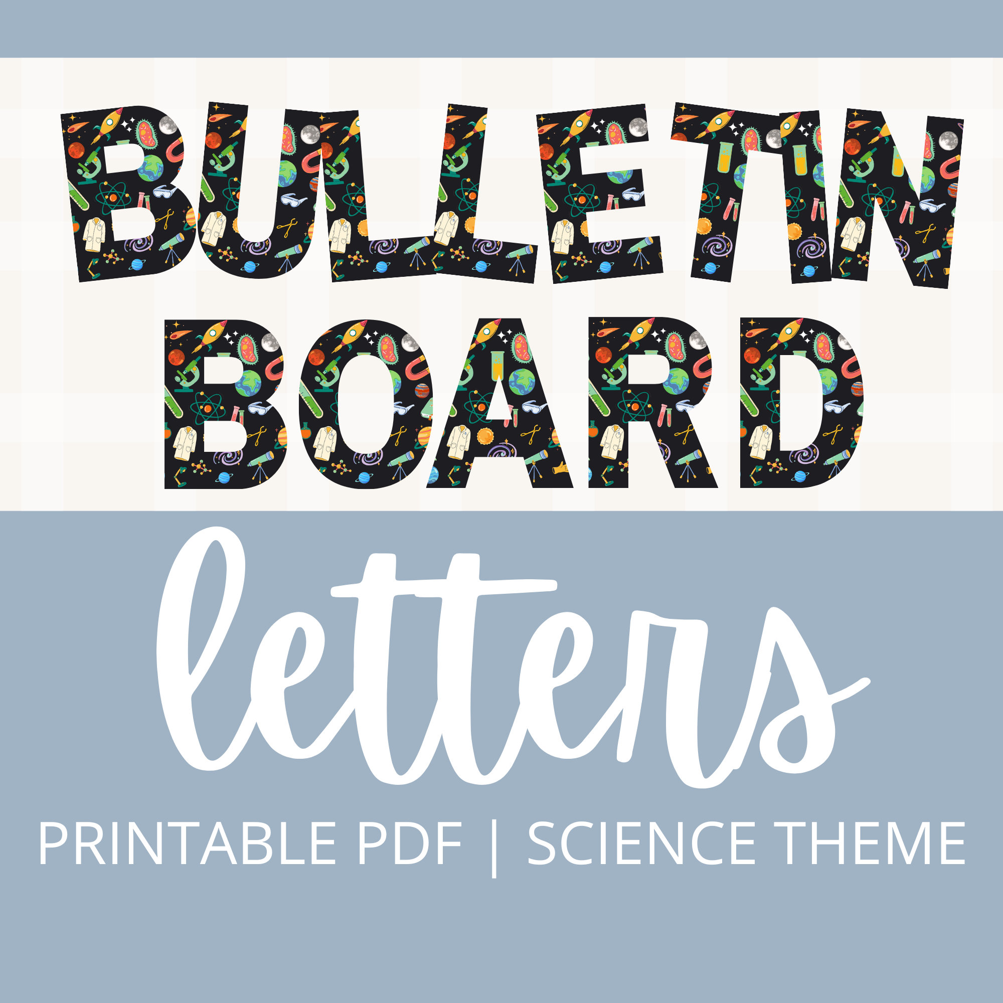 Science Themed Bulletin Board Letters - Etsy