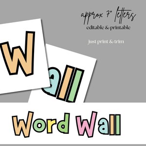 Classroom Word Wall Display | Word Wall | Editable Classroom Templates ...