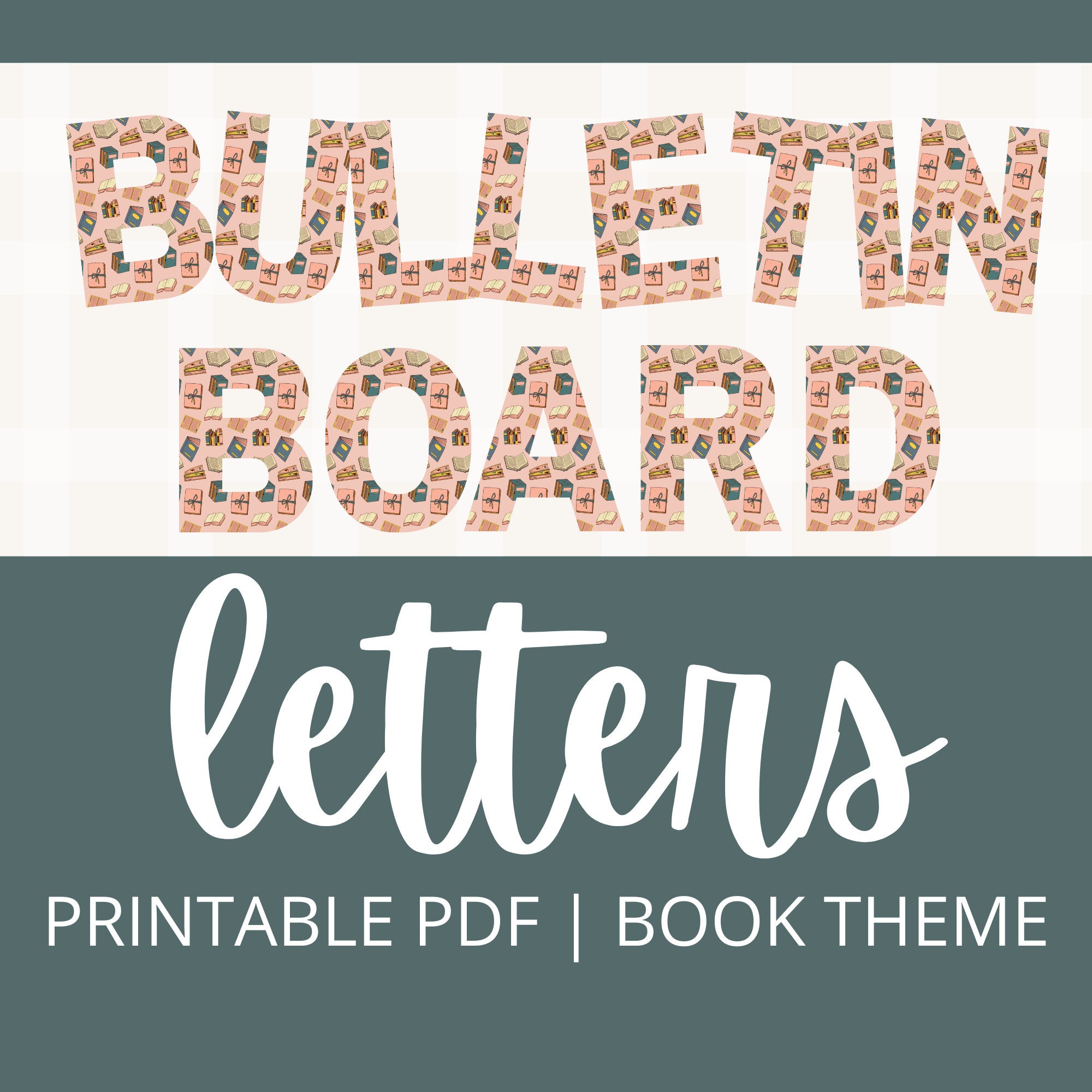 Literature/book Themed Bulletin Board Letters - Etsy