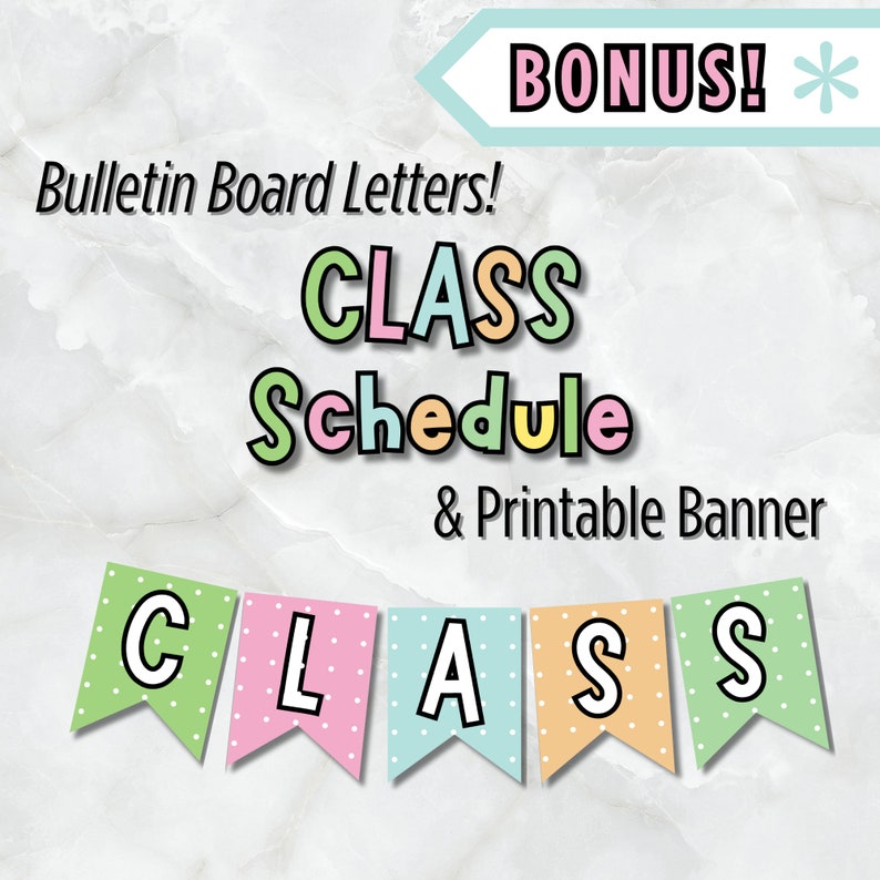 Classroom Schedule | Bright Editable Canva Template | Classroom ...