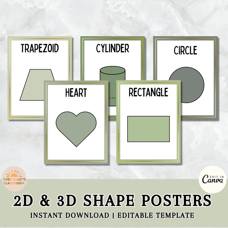 Greenery Math Posters | Classroom Decor - Etsy