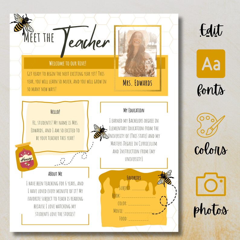 Editable Meet the Teacher | Middle School | High School | Classroom ...