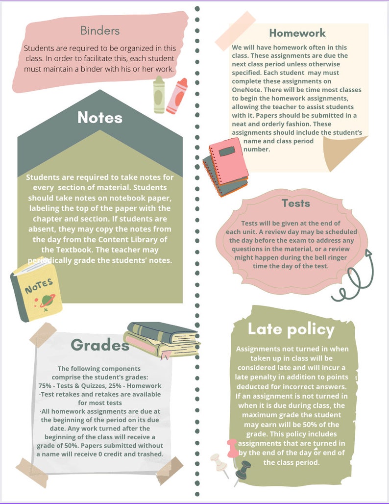 Editable Classroom Syllabus - Etsy