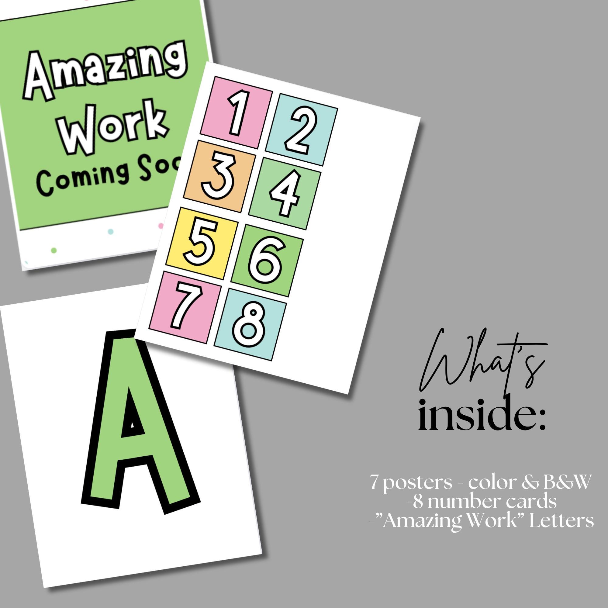 Classroom Amazing Work Display | Amazing Work Coming Soon | Editable ...