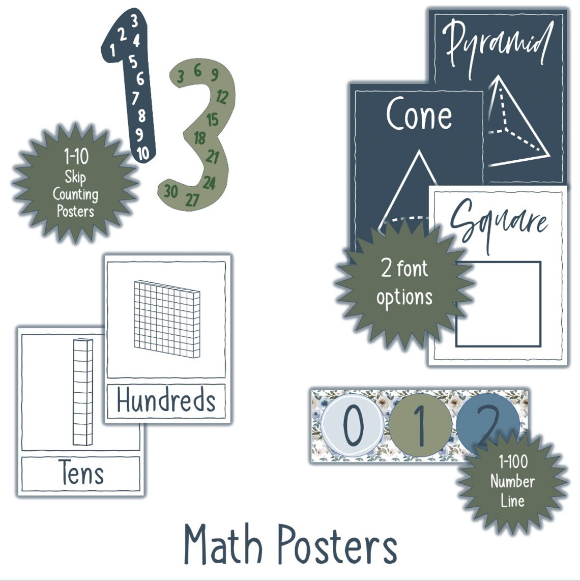 Floral Classroom Bundle - Etsy