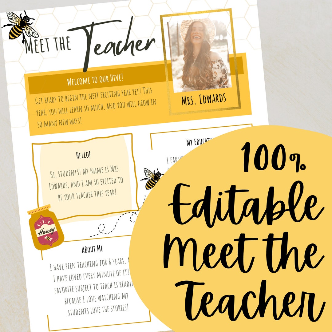 Editable Meet the Teacher | Middle School | High School | Classroom ...