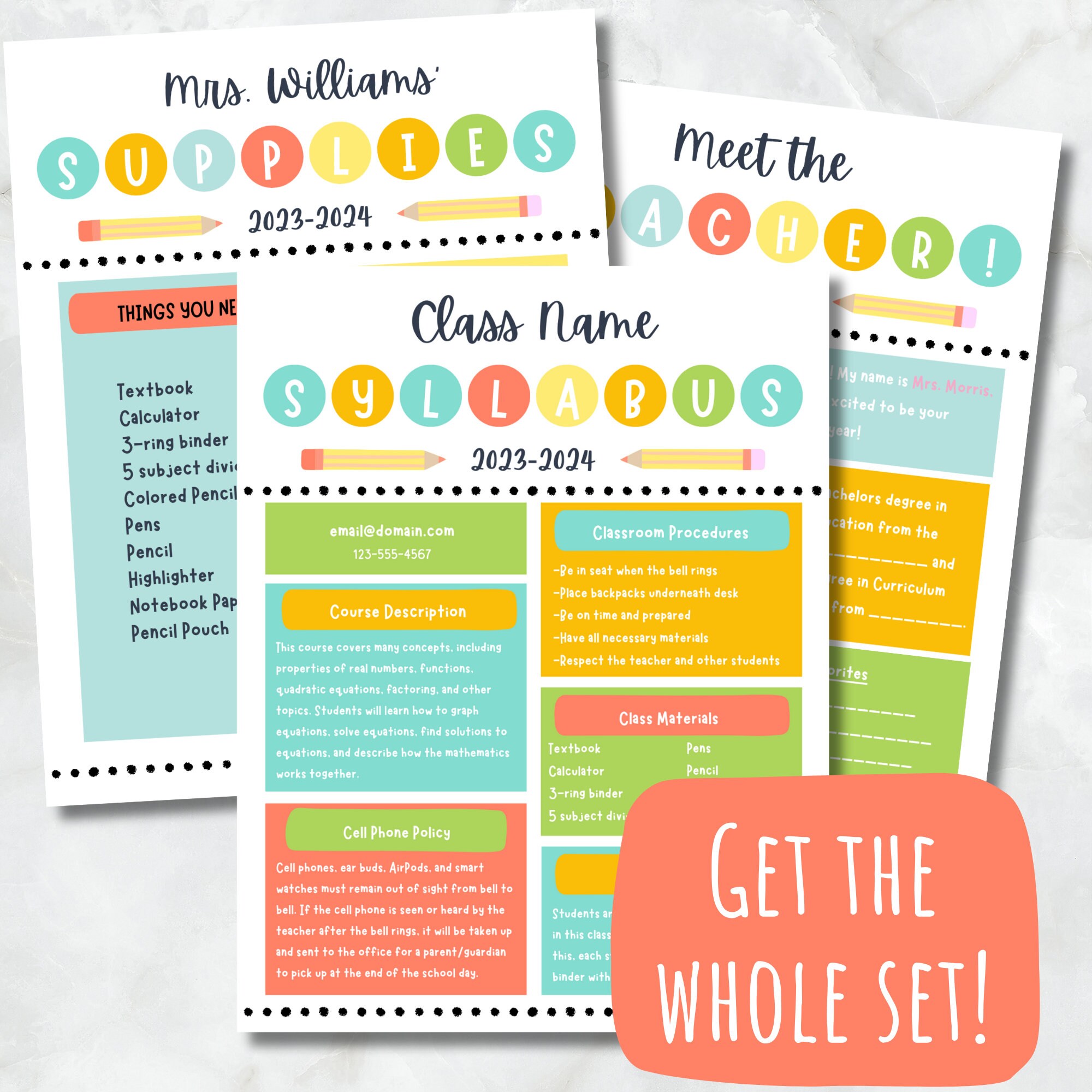 Meet the Teacher Editable Template - Etsy